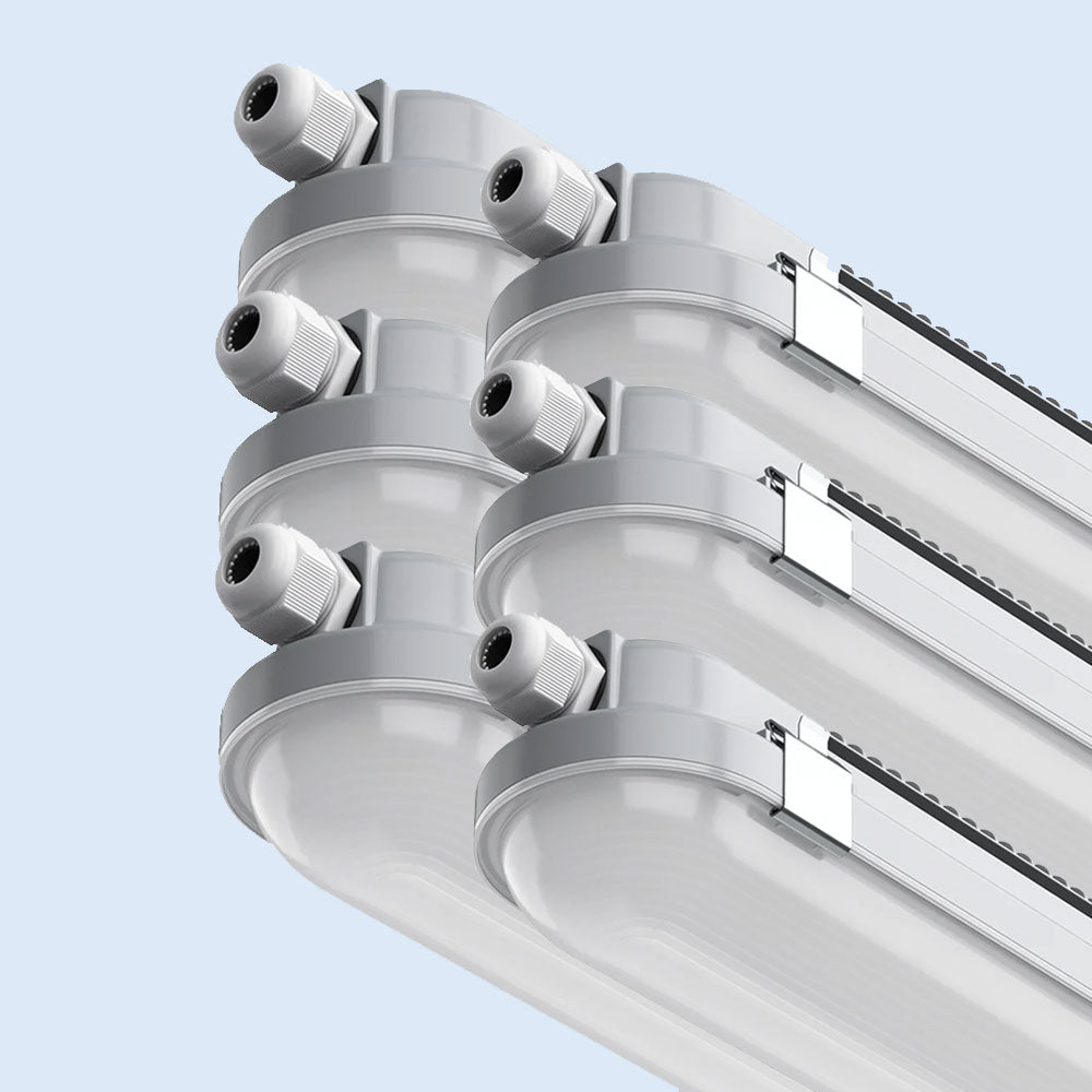 6 Trade Pack | Multi-Watt & CCT 5ft IP65 LED Non-Corrosive Batten ...