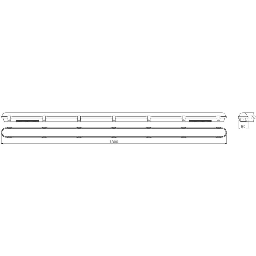 Sensor Multi Wattage & CCT 6ft IP65 LED Batten | In Stock– LightHub Direct
