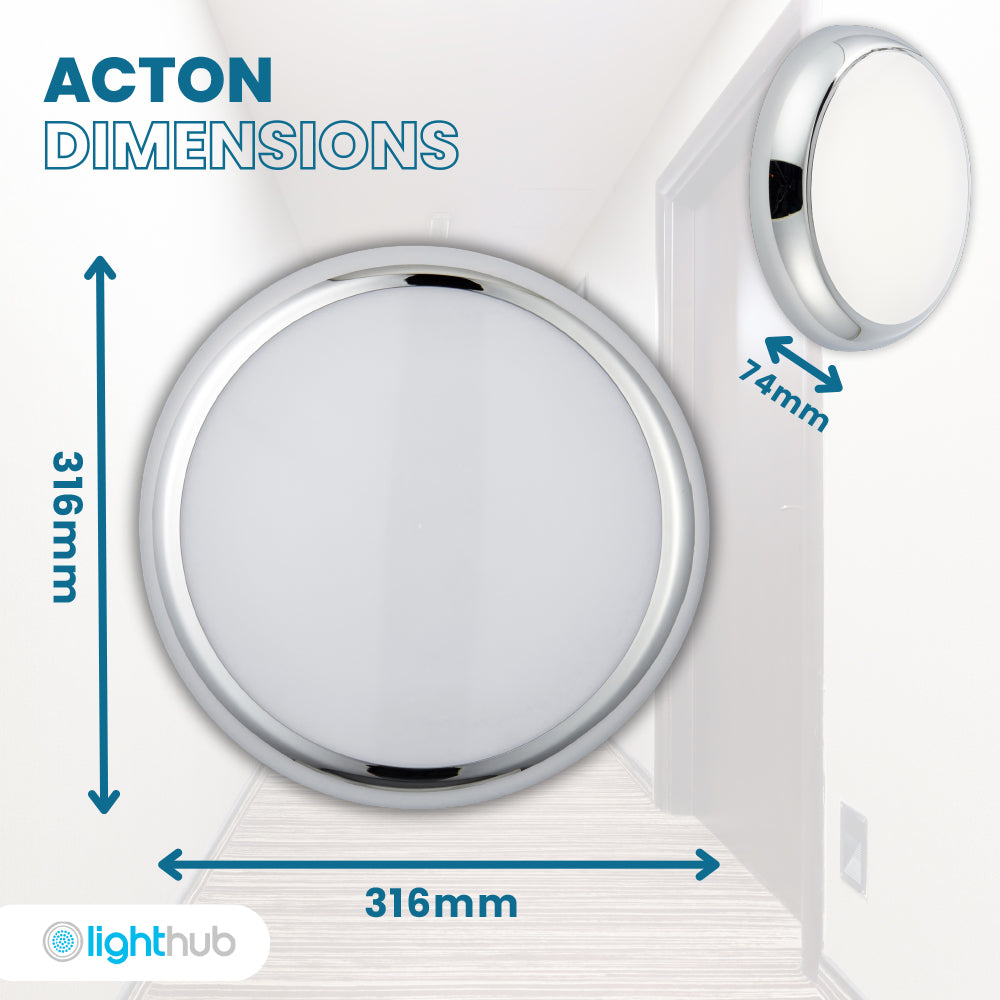 ACTON 18W CCT LED Slim Chrome Bulkhead Light | In Stock Now– LightHub ...