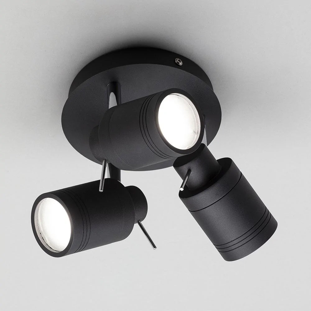 Buy IP44 GU10 Triple Ceiling Waterproof Spot Light Black | In Stock Now ...