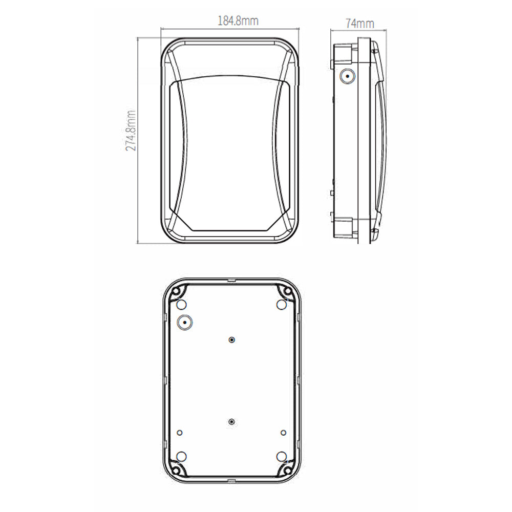 LED Slim Exterior Wall Pack Bulkhead Light Outside Security Black ...