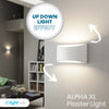 ALPHA XL G9 Up Down Curved Plaster Uplighter | Up Down Light Effect ...