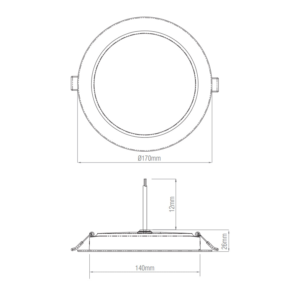 LED Tri-Colour Recessed Round Dimmable Commercial Downlight White | In ...
