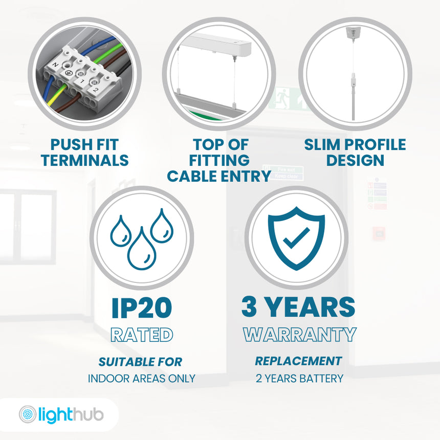 LED Suspended Fire Exit Wall Ceiling Running Man Light | 3hr Emergency ...