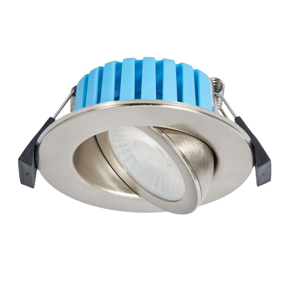 LED Tilt Adjustable Fire Dimmable Downlight CCT Satin Nickel | In Stock ...