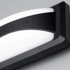 Outdoor Curved Up Down Wall Light Fitting LED IP65 Black | In Stock ...