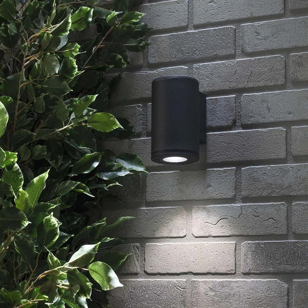 MIZAR Outdoor Cylinder Wall Up Down Light LED IP54 Anthracite | In ...