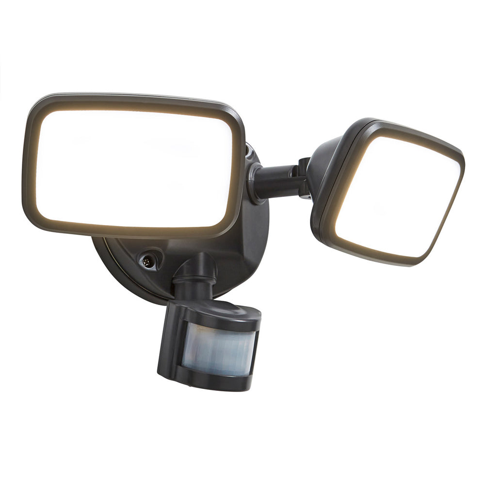 Outdoor LED Twin Wall Spot Light IP65 Grey PIR Sensor | In Stock ...