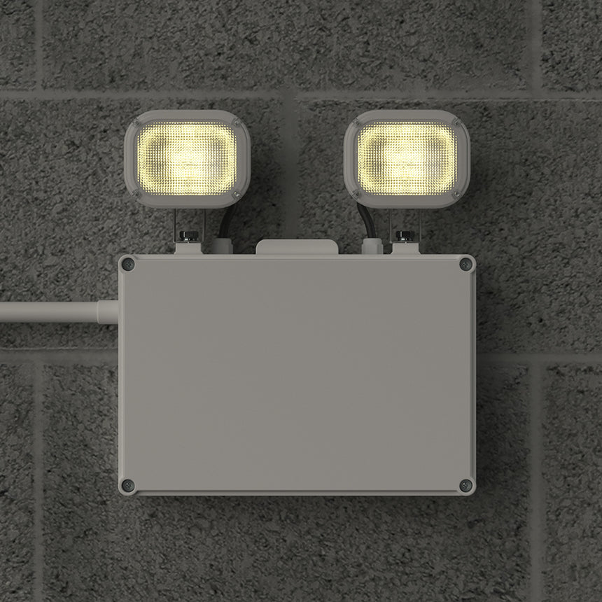 IP65 LED Self Test Twin Spot Non Maintained Wall Light | 3hr Emergency ...