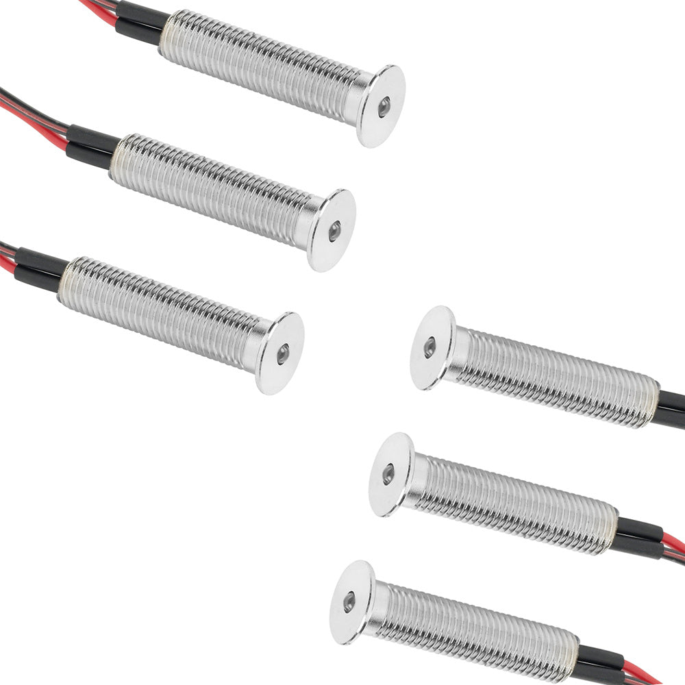 Microdot 10mm LED Kitchen Plinth 6 Light Kit 3000K | Brushed Nickel ...