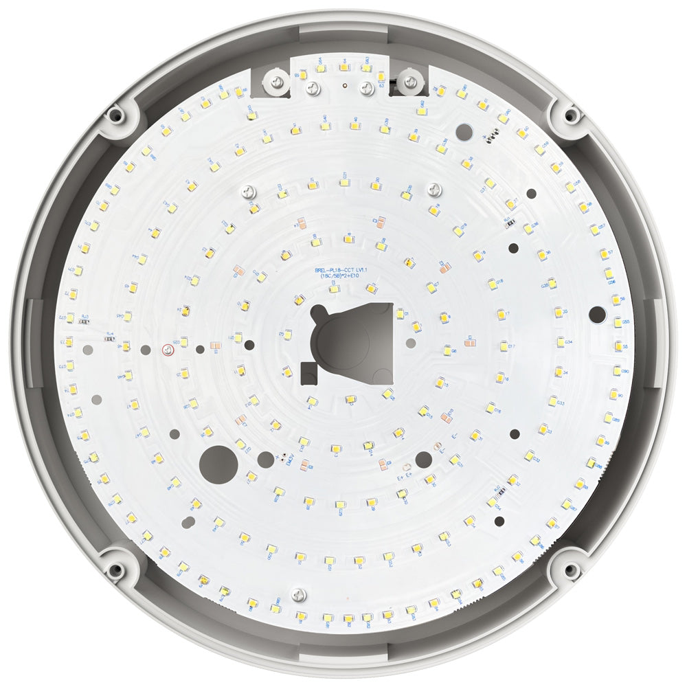 BALHAM 18W LED CCT Tri-Colour IP65 Bulkhead Light | Microwave Sensor– LightHub Direct