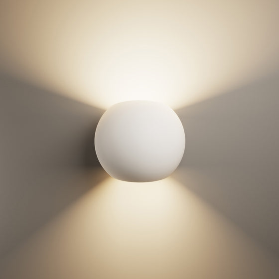 BEXLEY G9 Round Paintable Plaster Uplighter Fitting | Up Down Light ...