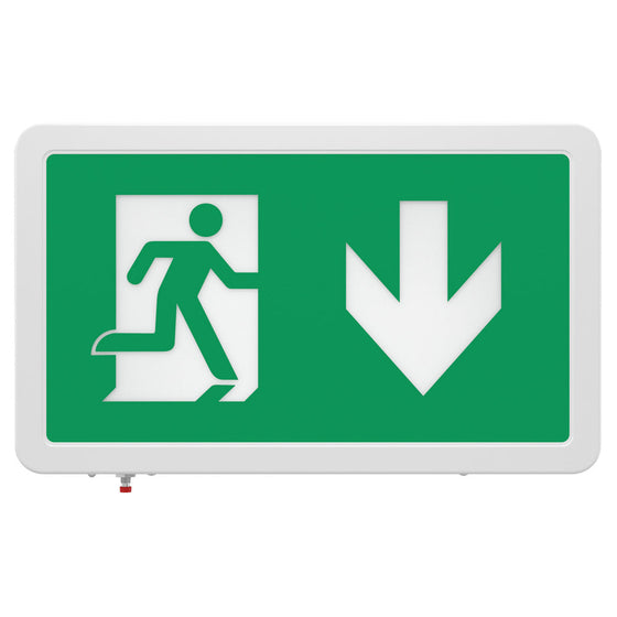 Over Door LED Illuminated Maintained Fire Exit Box | 3hr Emergency ...