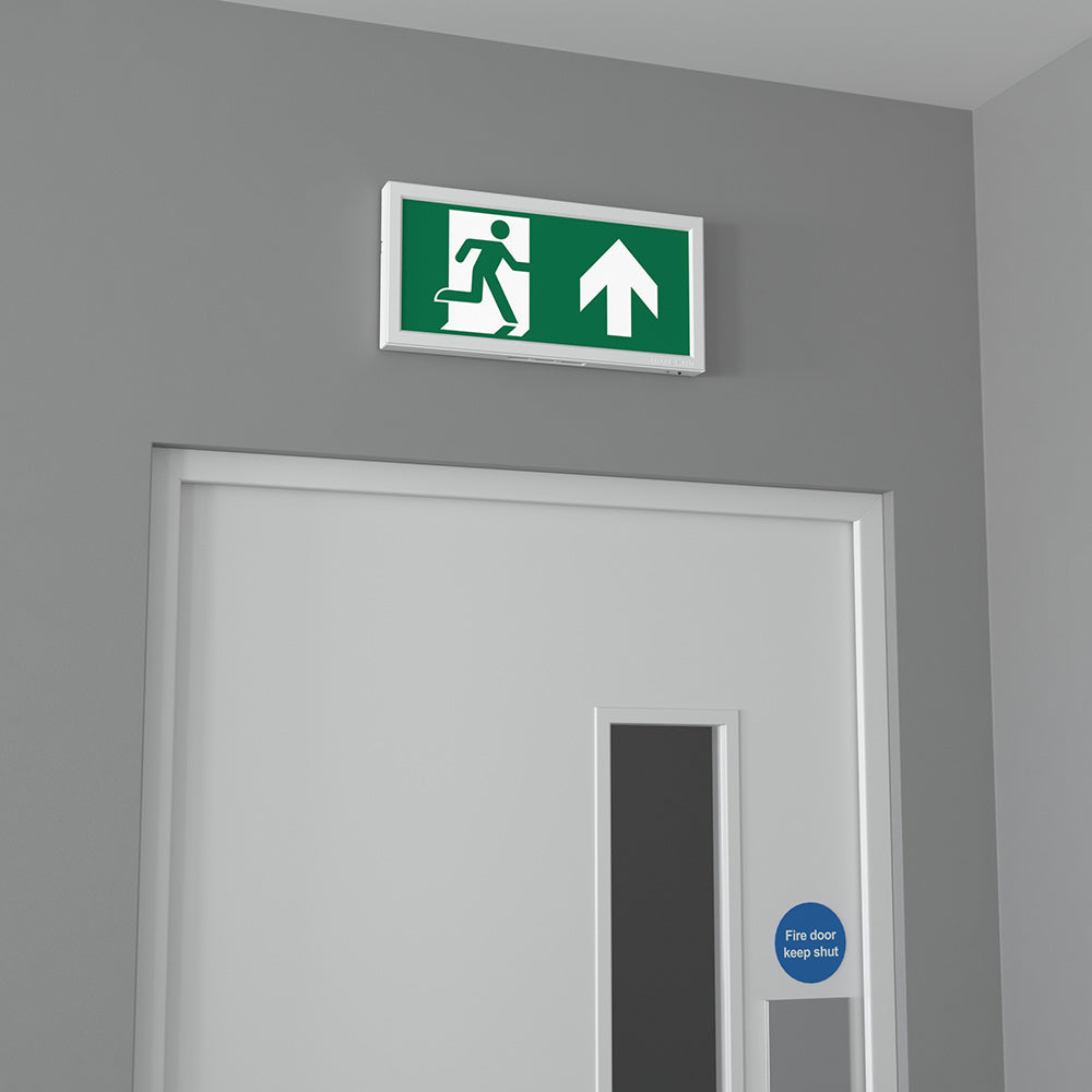 EDGE Fire Exit Box Slim Over Door LED Sign Light | 3hr Emergency ...