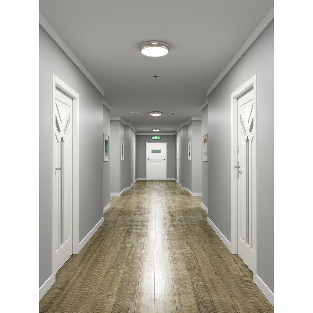 EUSTON Slim Bulkhead Light Fitting | LED 14W 1000lm | 4000K Neutral Wh ...