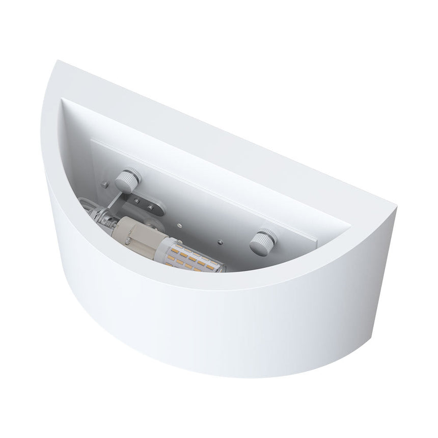 ALPHA G9 LED Up Down Curved Plaster Uplighter Fitting | 3000K Warm ...