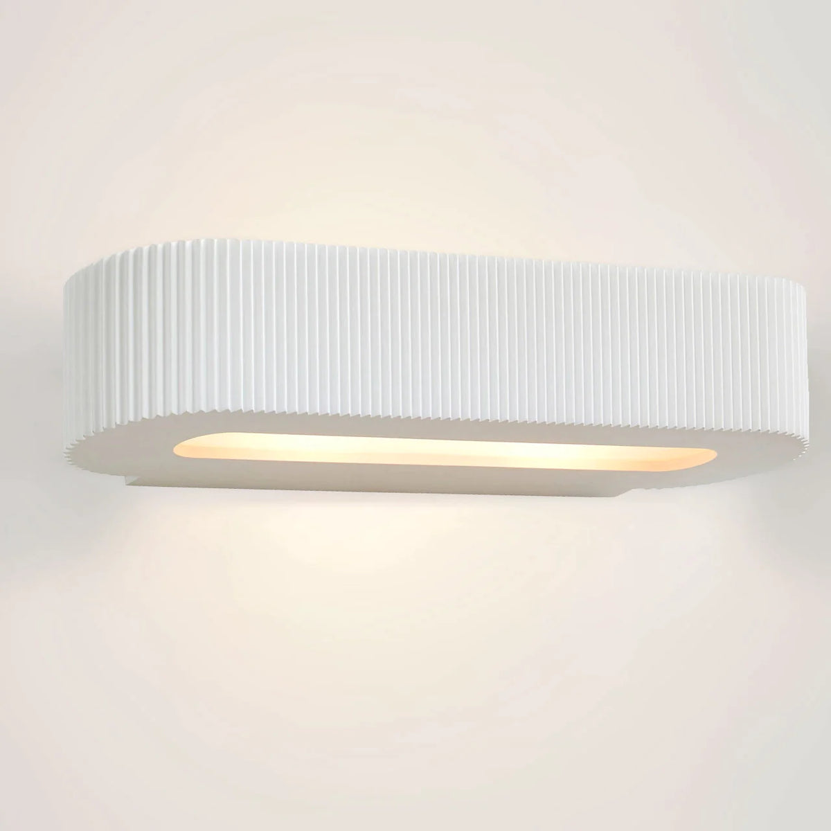 MELBURY LED Half Moon Paintable Plaster Wall Uplighter Light | E14 SES ...